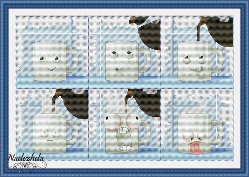 The Life of Mug. Cross Stitch Pattern. Cross Stitch Design. - Etsy