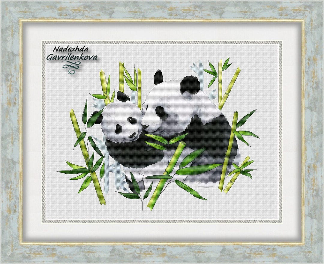 Pandas. Cross Stitch Pattern. Cross Stitch Design. Digital. PDF. Saga ...