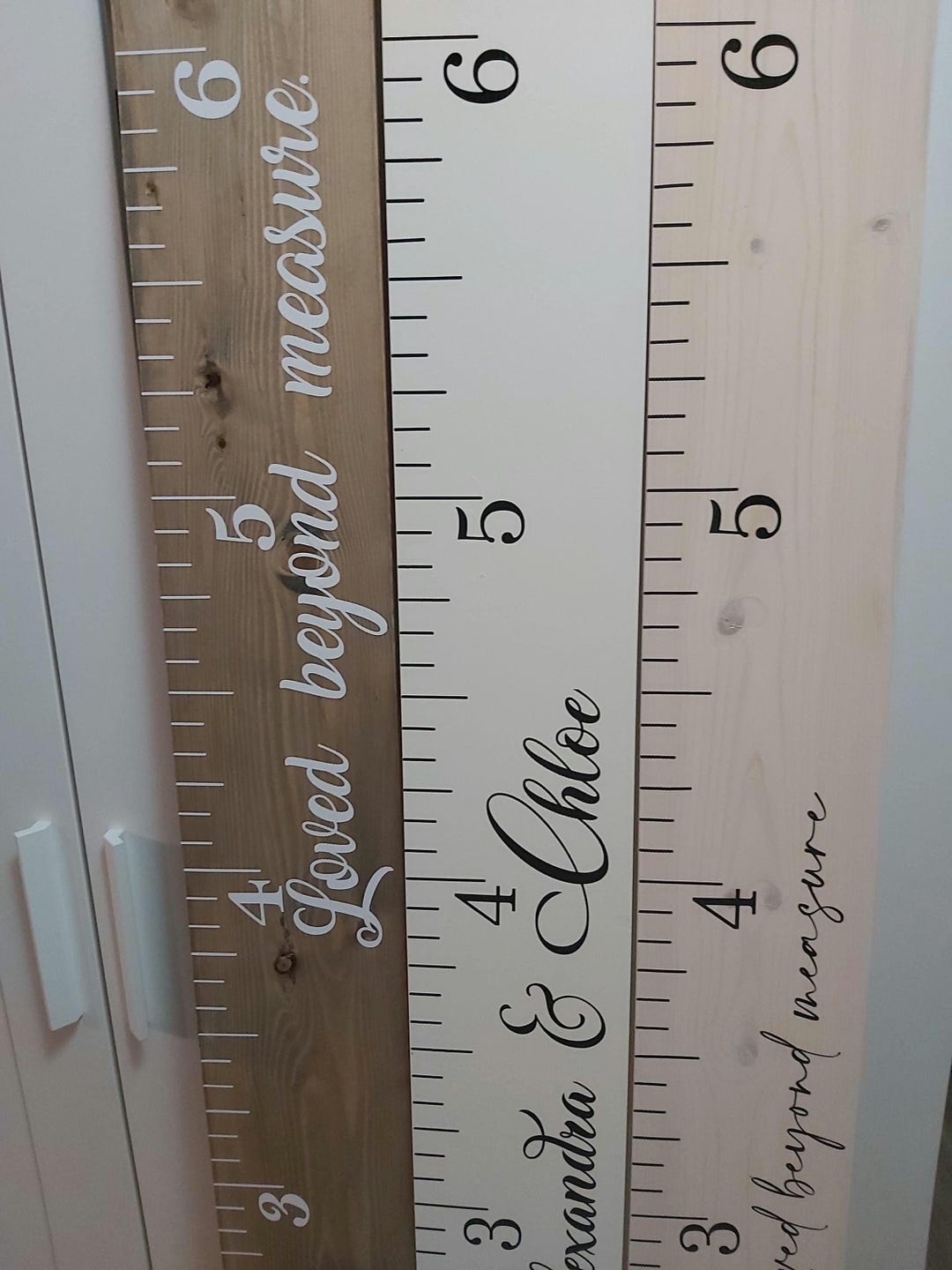 DIY Vinyl Kids Growth Chart Ruler Decal for Boys and Girls/height Ruler ...