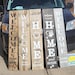Decal Sticker for Tall Wood Sign Vertical Welcome Lettering Porch Decor ...