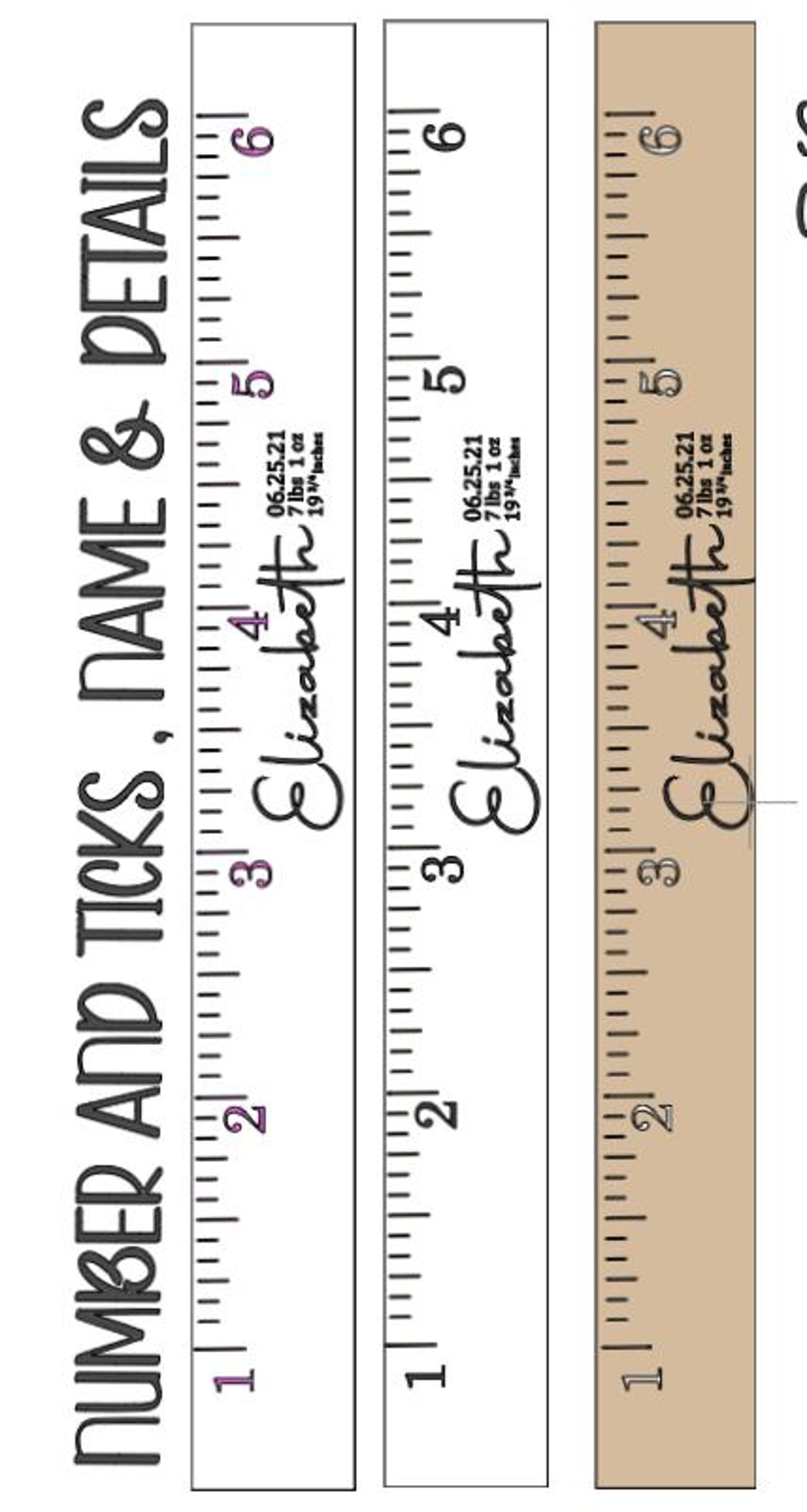 DIY Vinyl Kids Growth Chart Ruler Decal for Boys and Girls/height Ruler ...