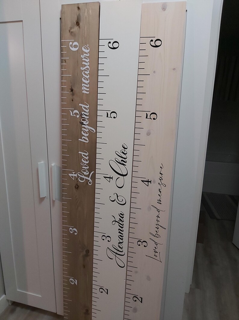 DIY Vinyl Kids Growth Chart Ruler Decal for Boys and Girls/height Ruler ...