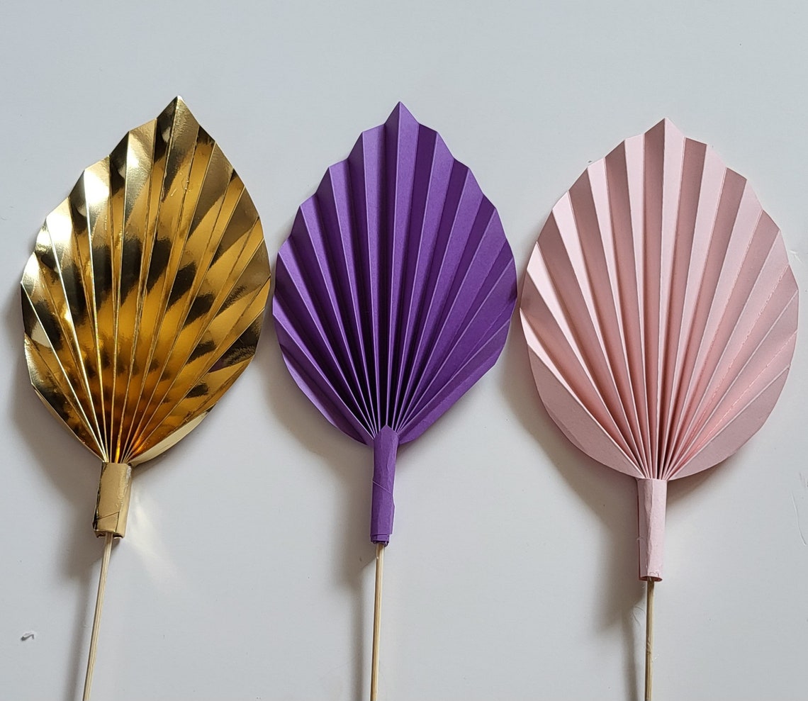 Paper Palm Leaf Cake Topper: Tropical Backdrop Decor - Etsy