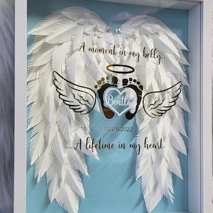 Handmade Memorial Shadow Box: Angel Wings Remembrance Frame - Etsy