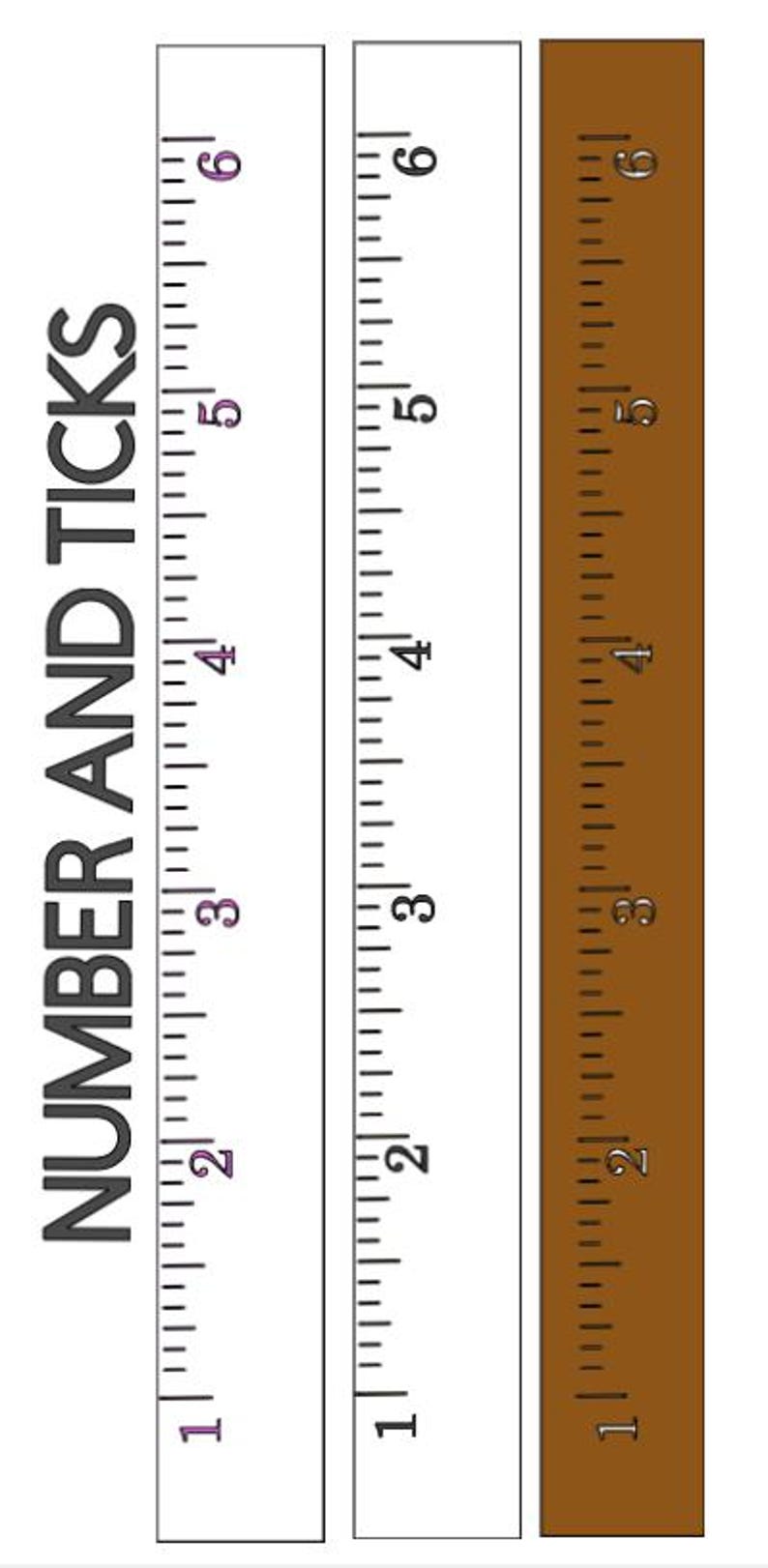 DIY Vinyl Kids Growth Chart Ruler Decal for Boys and Girls/height Ruler ...