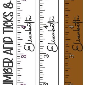 DIY Vinyl Kids Growth Chart Ruler Decal for Boys and Girls/height Ruler ...