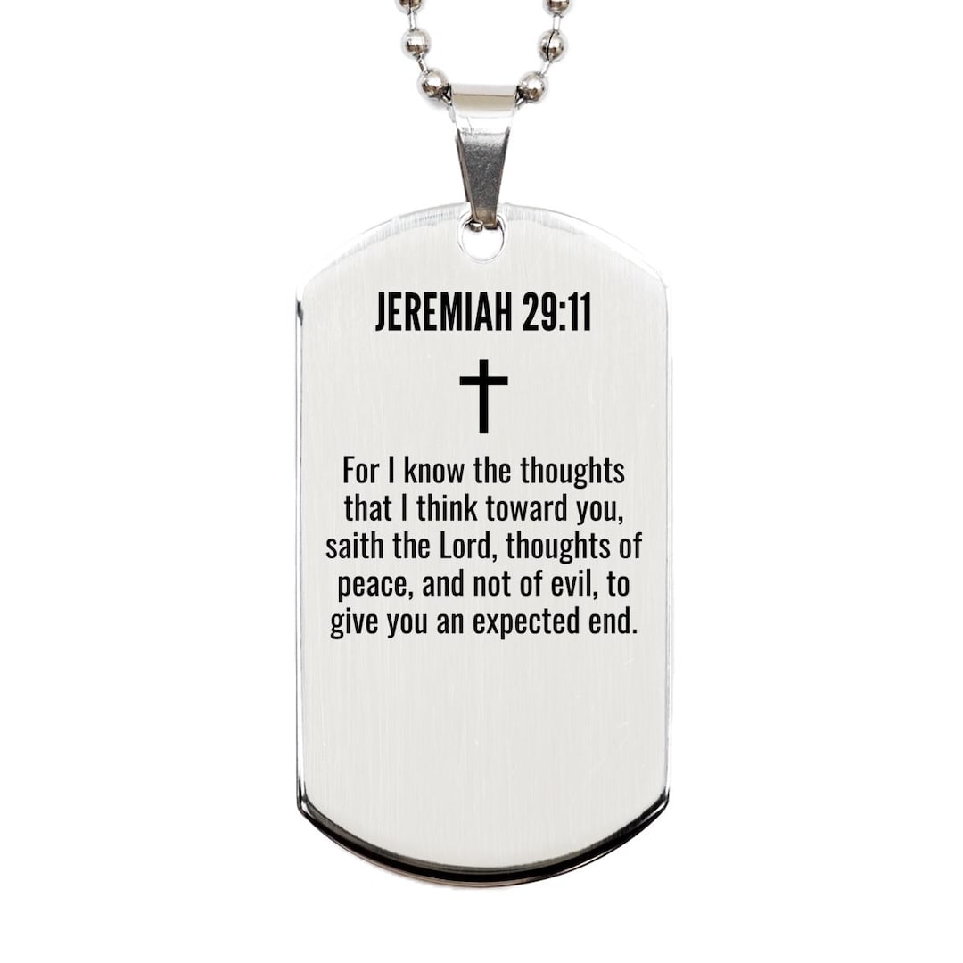Jeremiah 29 11 Gifts - Jeremiah 29 11 Dog Tag Necklace - Etsy