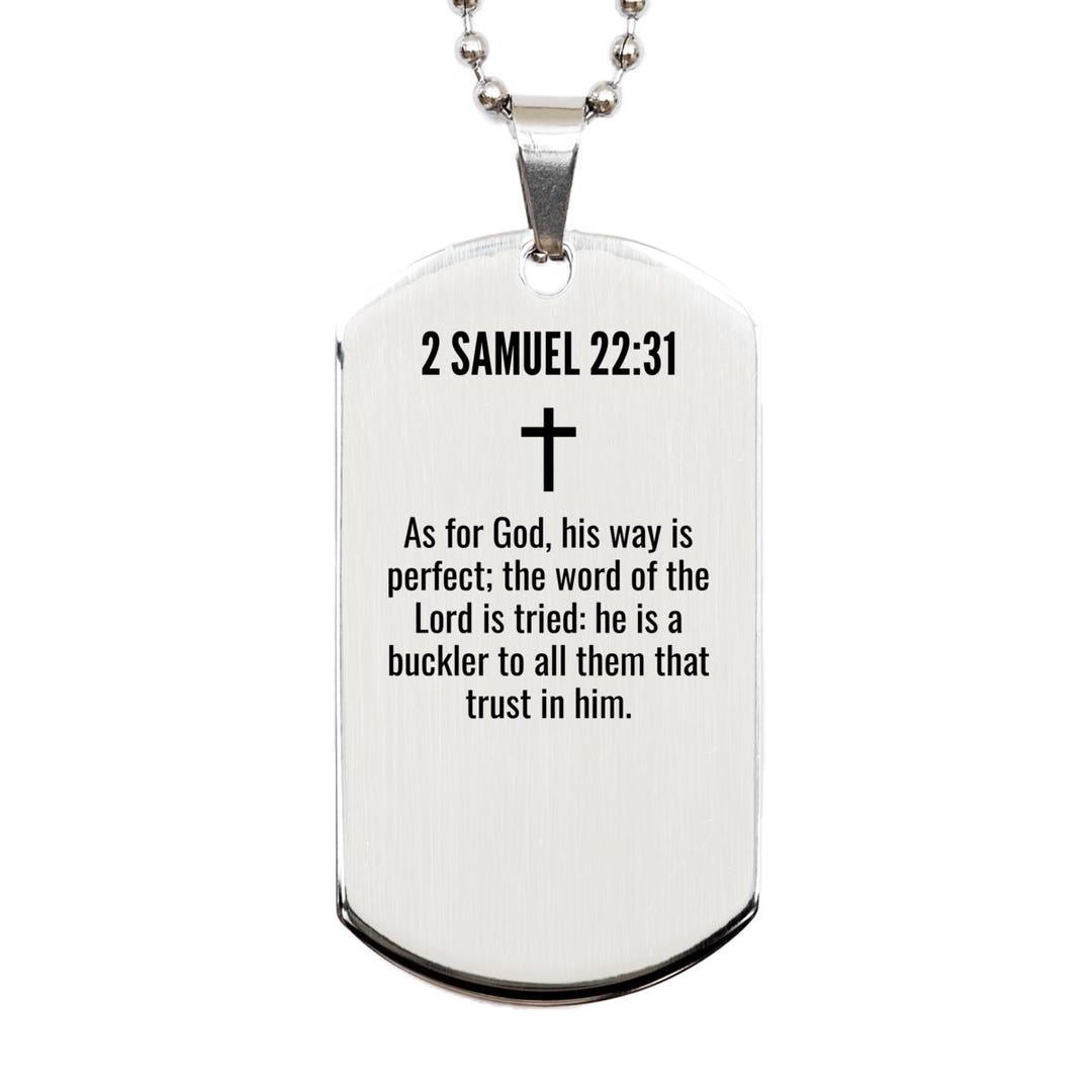 2 Samuel 22 31 Gifts - 2 Samuel 22 31 Dog Tag Necklace - Etsy