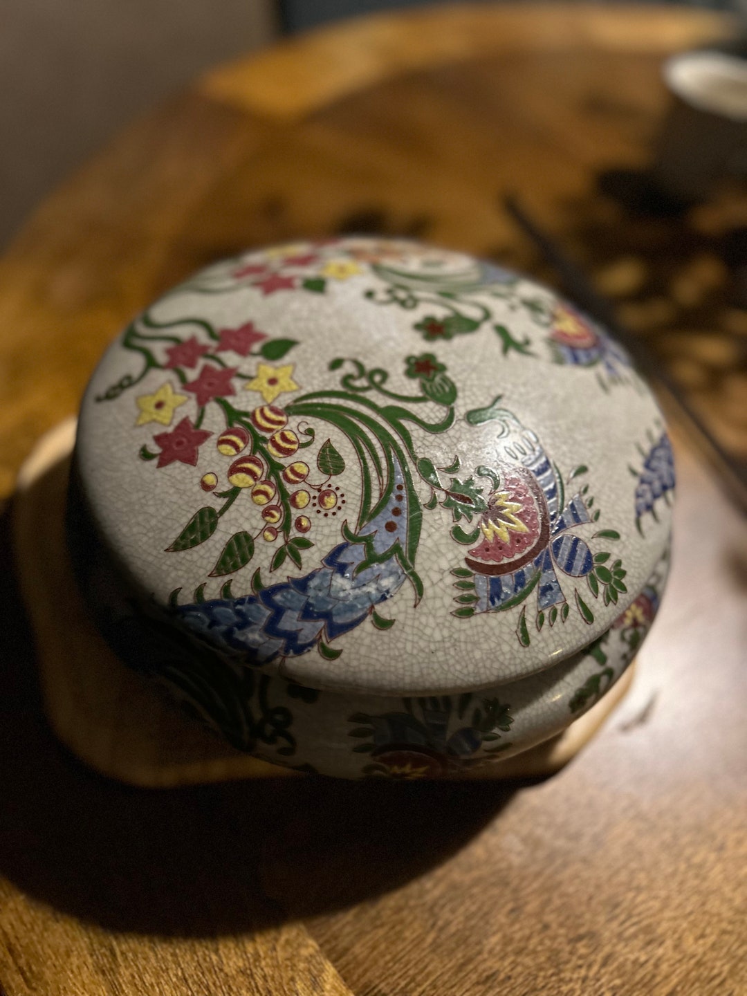Vintage 9 Inch Bowl Asian With Lid - Etsy
