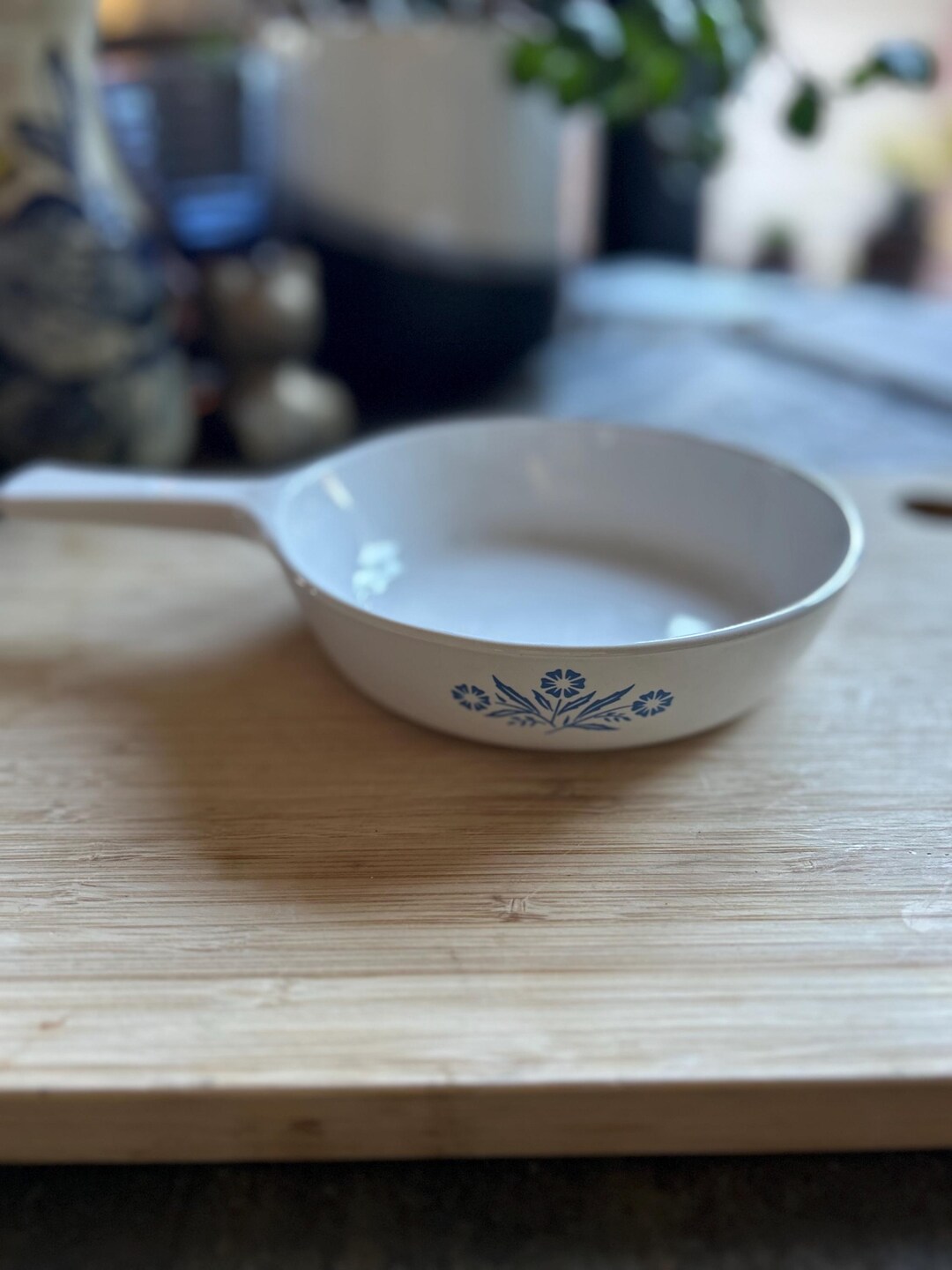 Small Corning Ware Cornflower Blue and White Skillet - Etsy