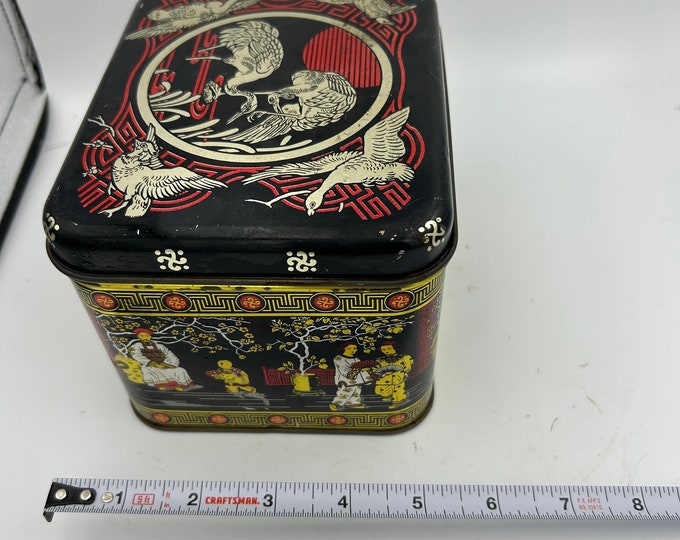 Vintage Japanese Style Tea Tin - Etsy