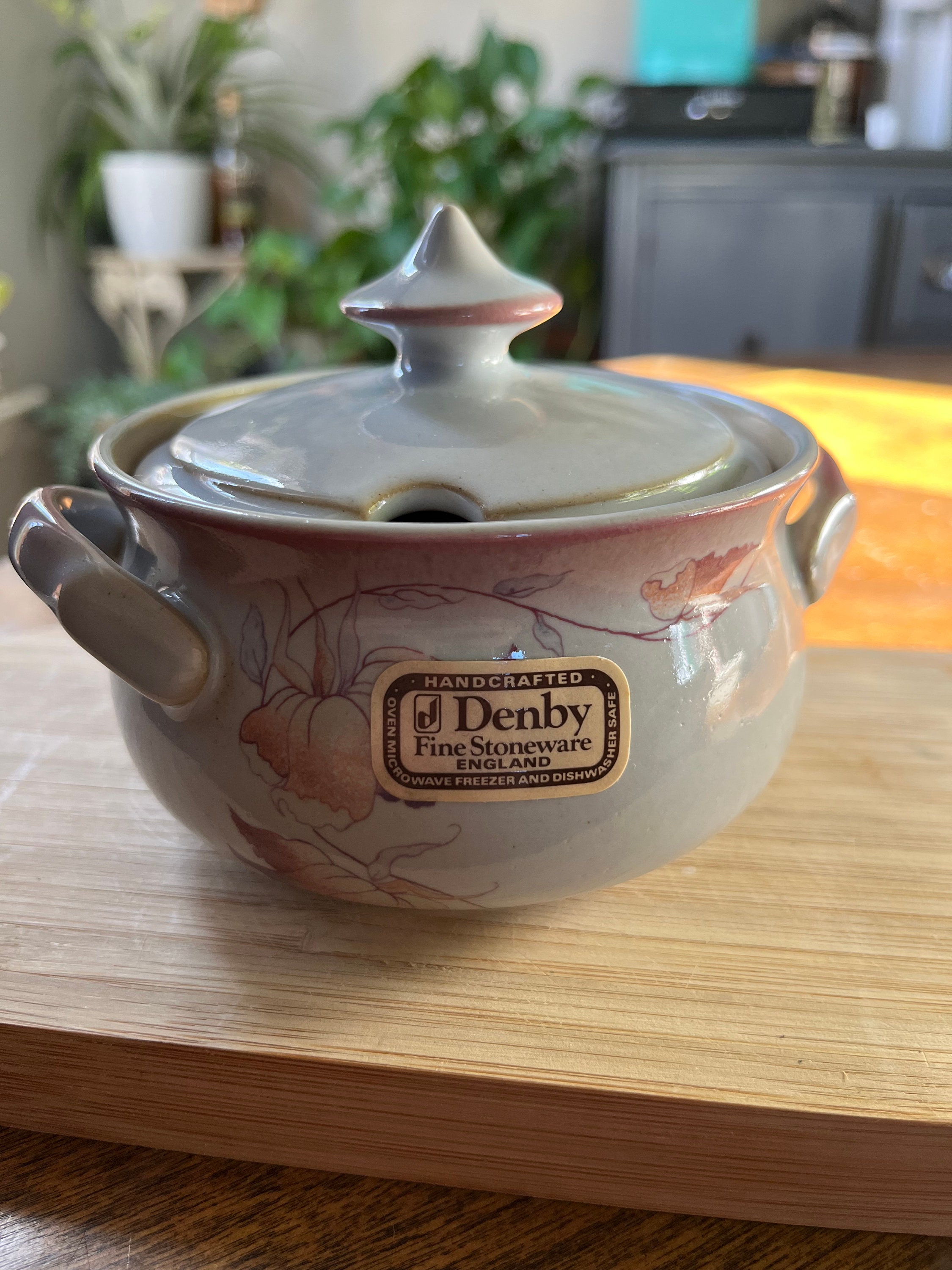 Vintage Denby Pottery England Twilight Pattern Sugar Bowl - Etsy