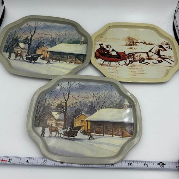 Vintage Metal Tray - Etsy