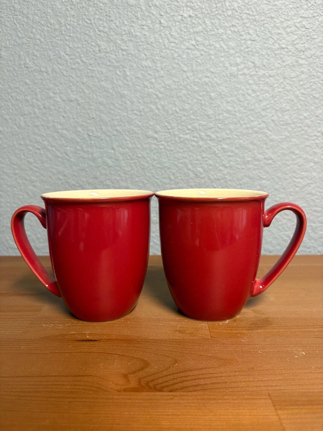 Vintage Set of 2 Denby Pottery England Red Coffee Mugs - Etsy
