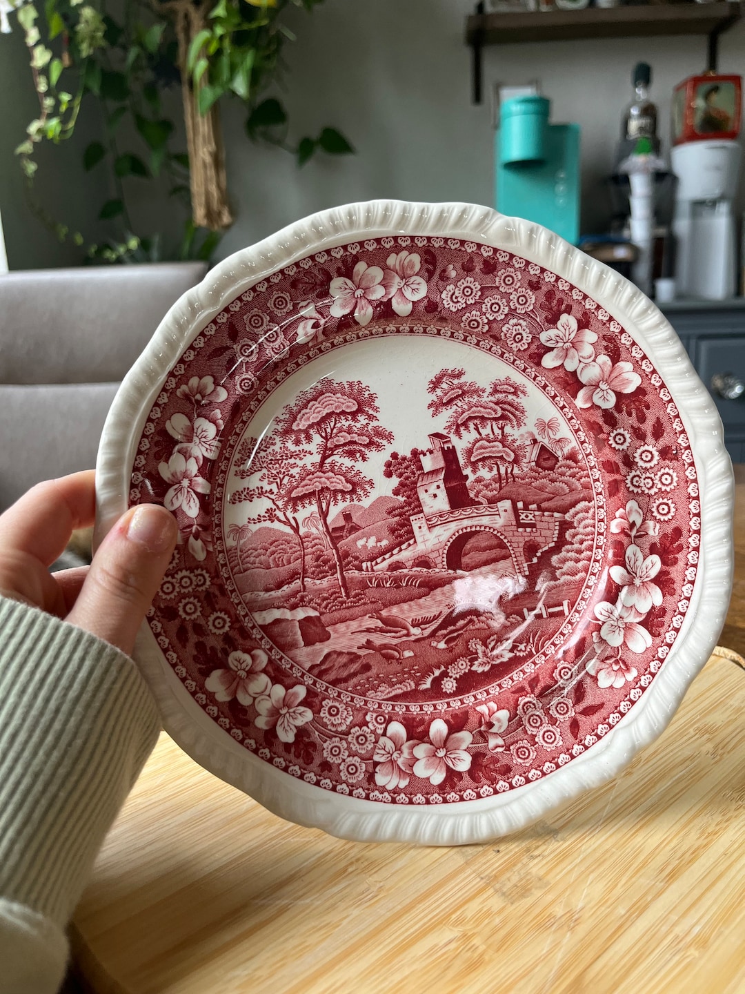 Vintage Pink Spode Tower Bread and Butter Plate England - Etsy