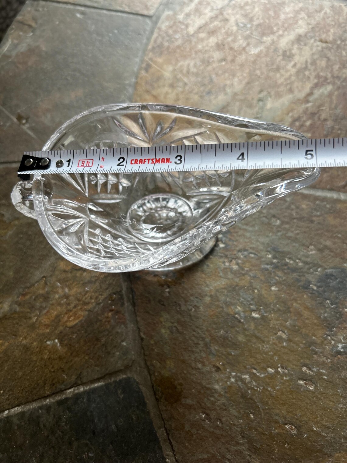 Vintage Crystal Gravy Boat Clear - Etsy