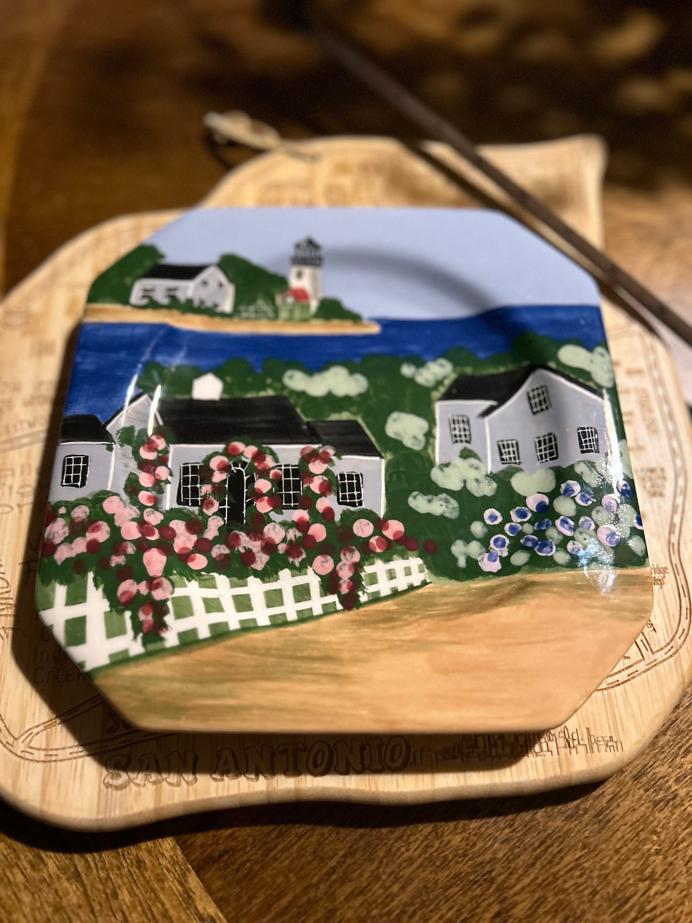 Vintage Roseanne Henning Hand Painted Lighthouse Plate - Etsy
