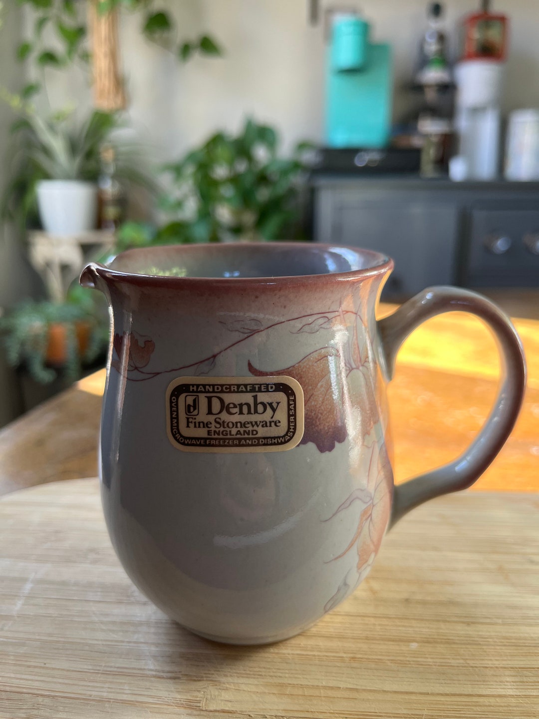 Vintage Denby Pottery Twilight Pattern Creamer England - Etsy