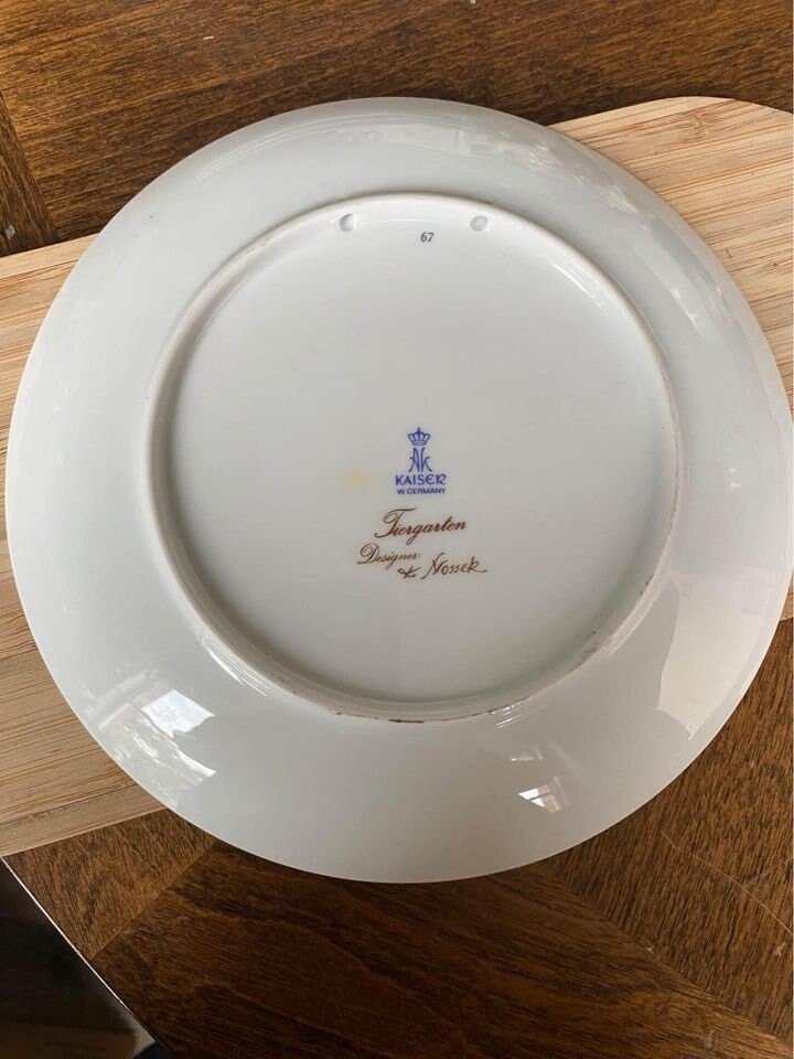 Vintage Set of 4 West German Plates Kaiser Bird Pattern - Etsy