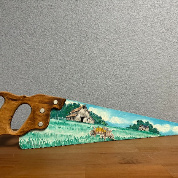 Hand Painted Saw - Etsy