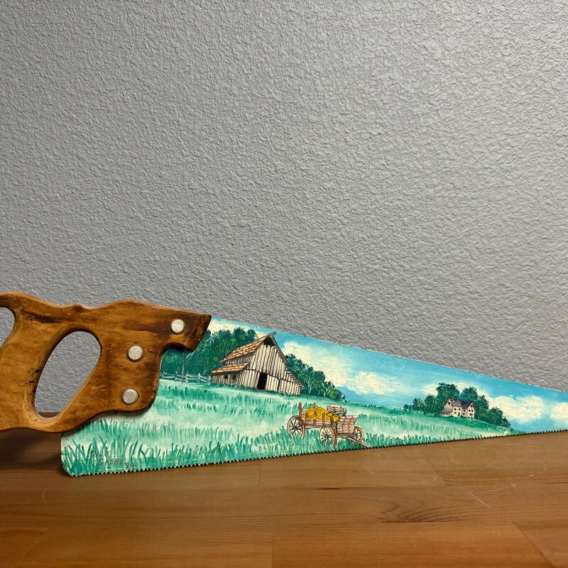 Hand Painted Saw - Etsy
