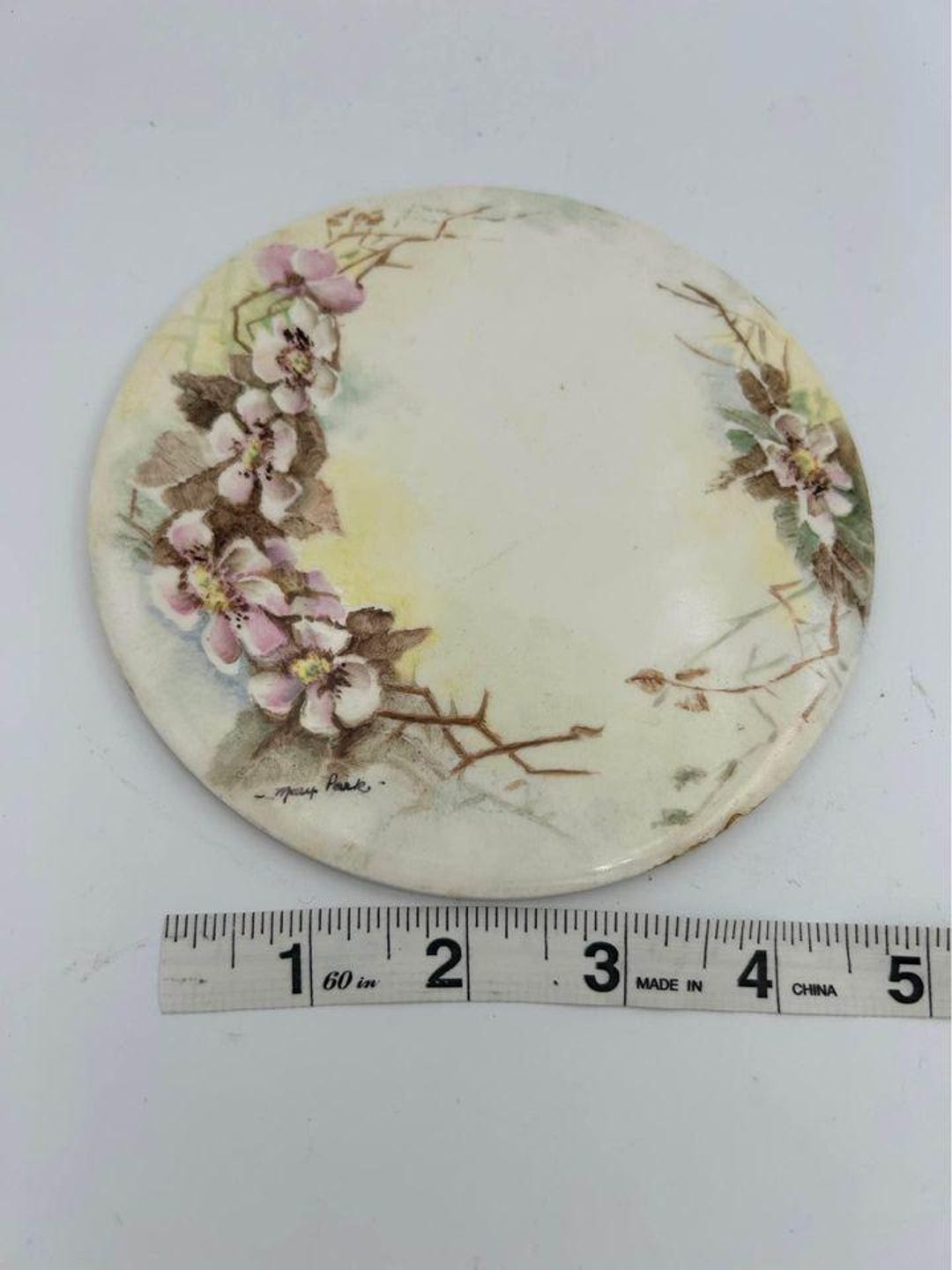 Vintage Artist Signed Hand Painted Trivet Floral Pattern - Etsy