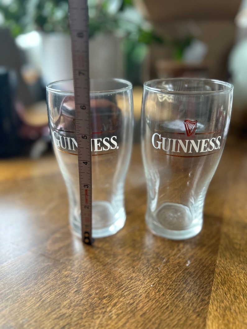 Set of 2 Vintage Guinness Pint Glasses Barware - Etsy