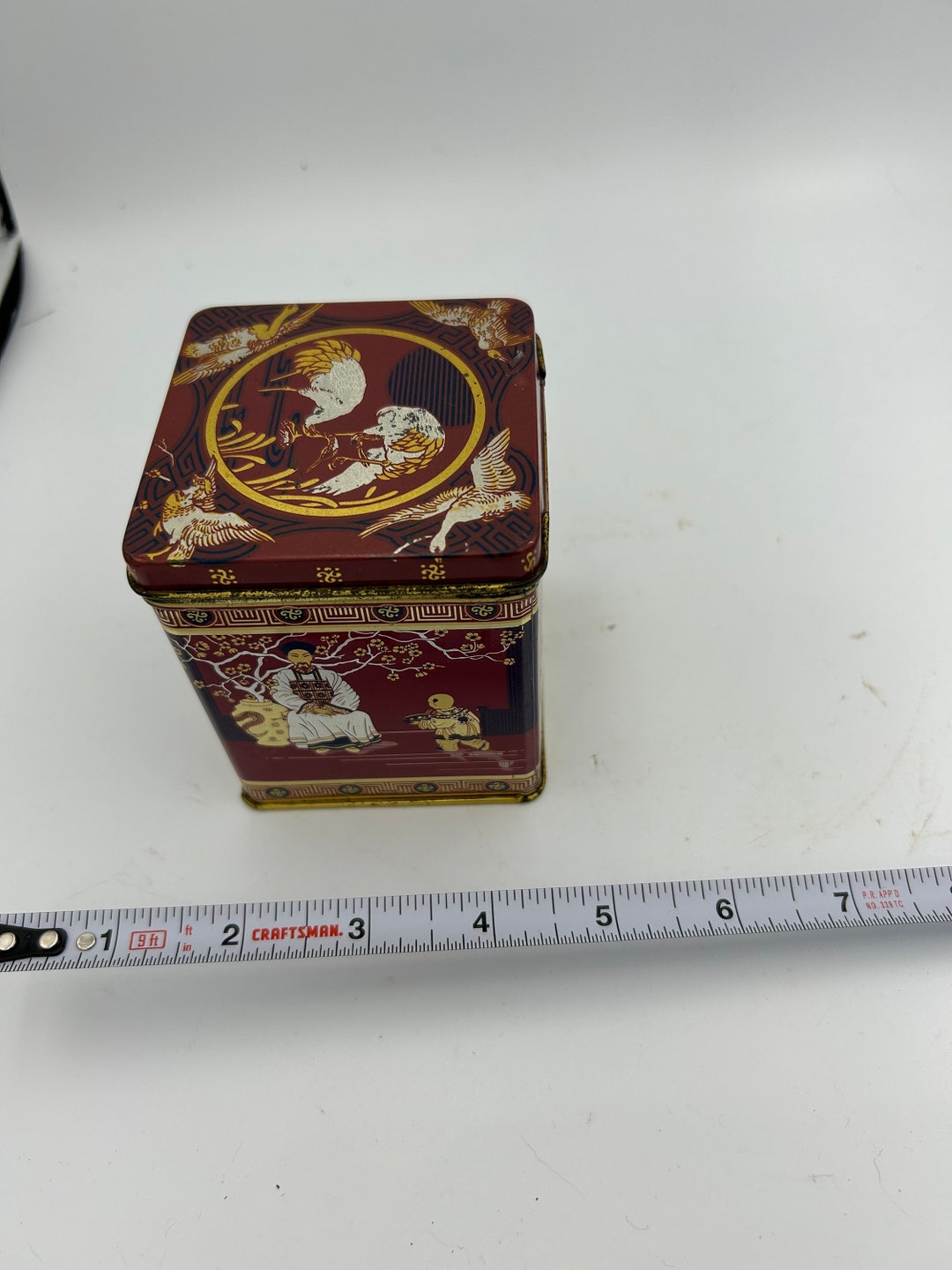 Vintage Tea Tin Japanese Style - Etsy