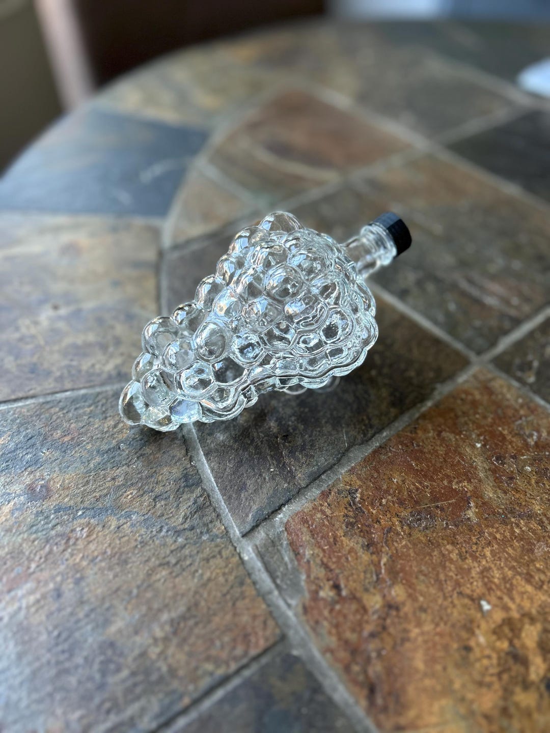 Vintage Grape Glass Bottle With Lid - Etsy