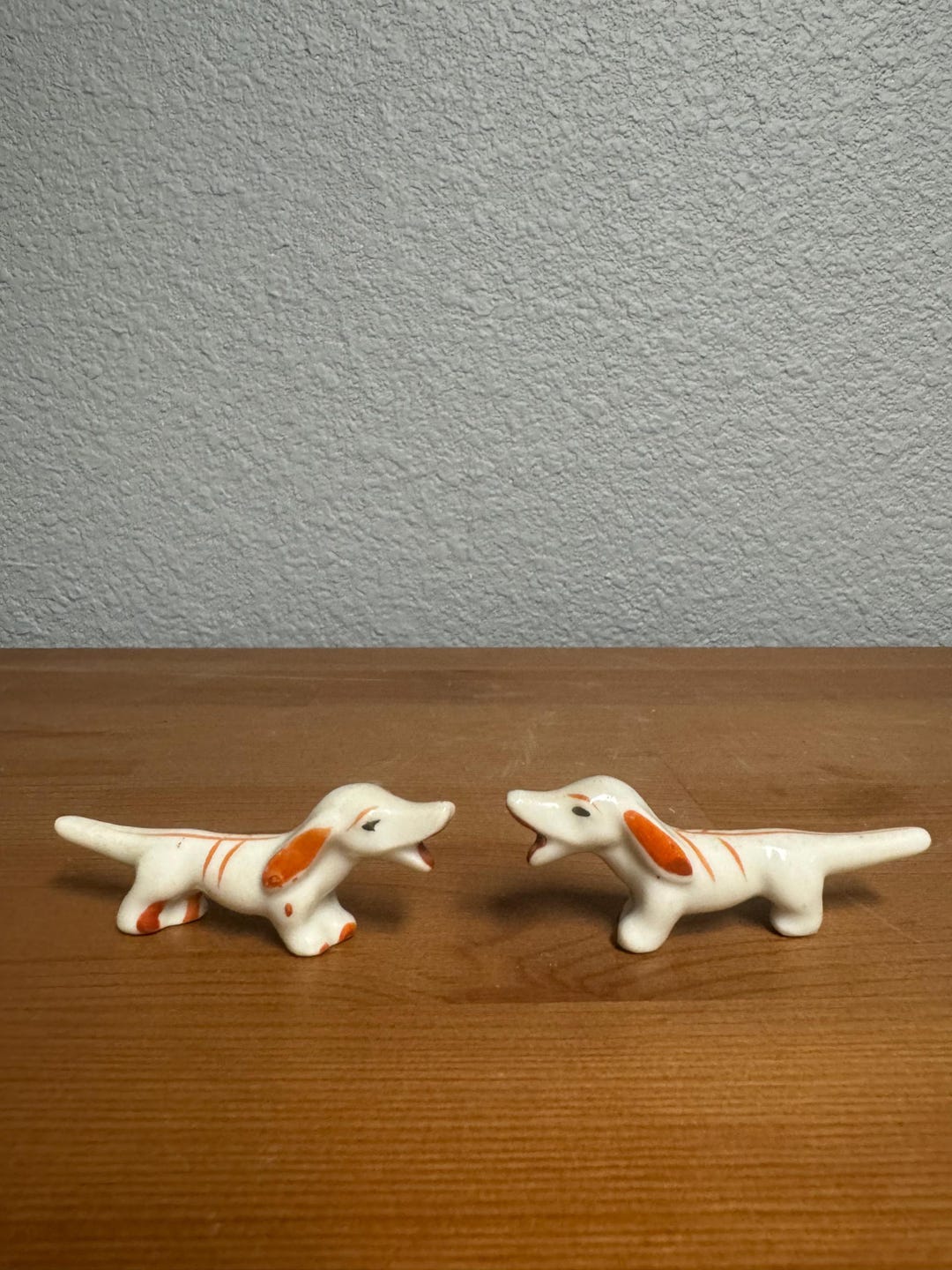 Vintage Set of Two Porcelain Dogs Japan - Etsy