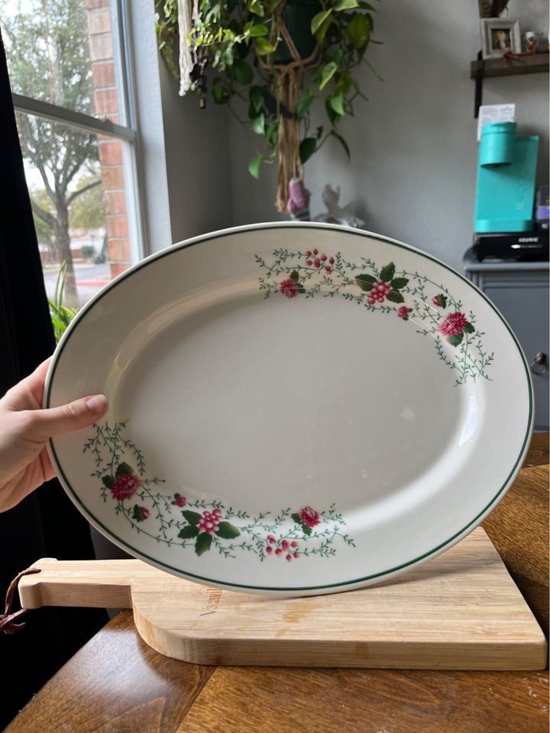 Vintage Platter Waverly Garden Room Roseberry Pattern Serving Tray - Etsy