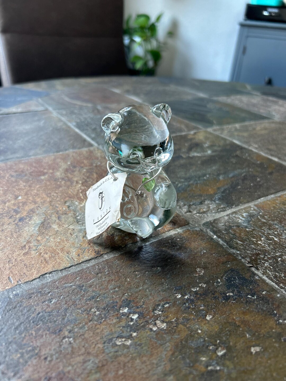Vintage Fenton Glass Art Teddy Bear Birthday Bear Figurine - Etsy