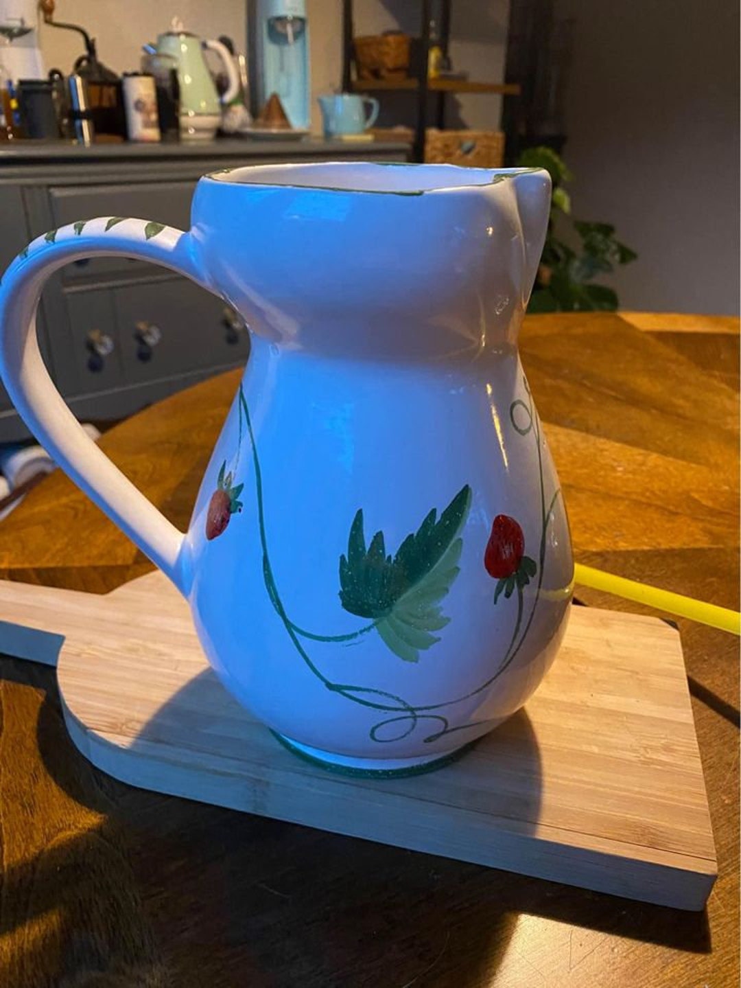 Vintage Italian Strawberry Pitcher Pinched Design - Etsy