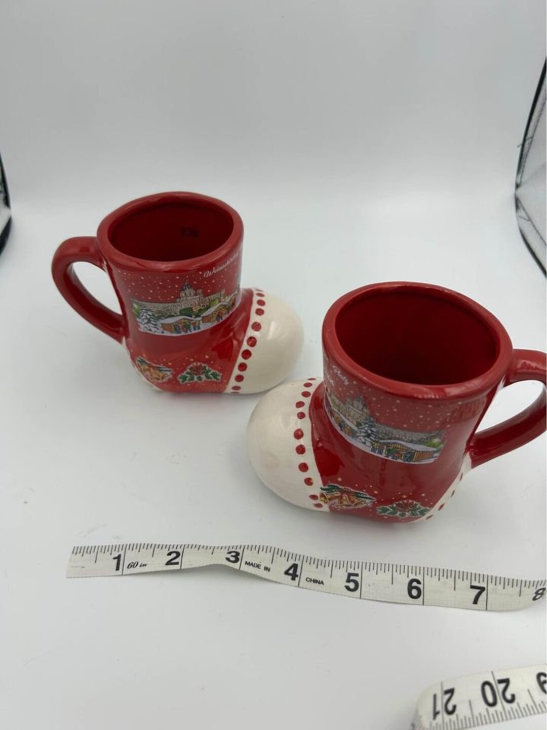 Vintage German Small Boot Coffee Mugs Red Christmas - Etsy