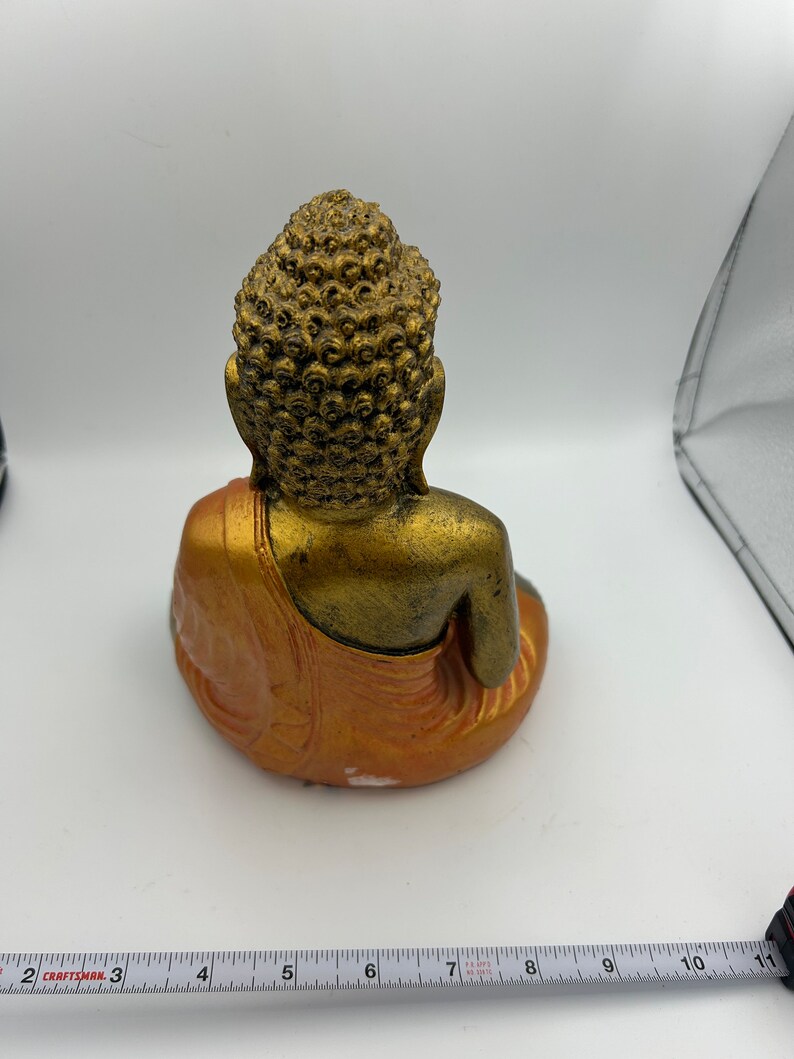 Gold Resin Hand Painted Open Hand Buddha Vintage - Etsy