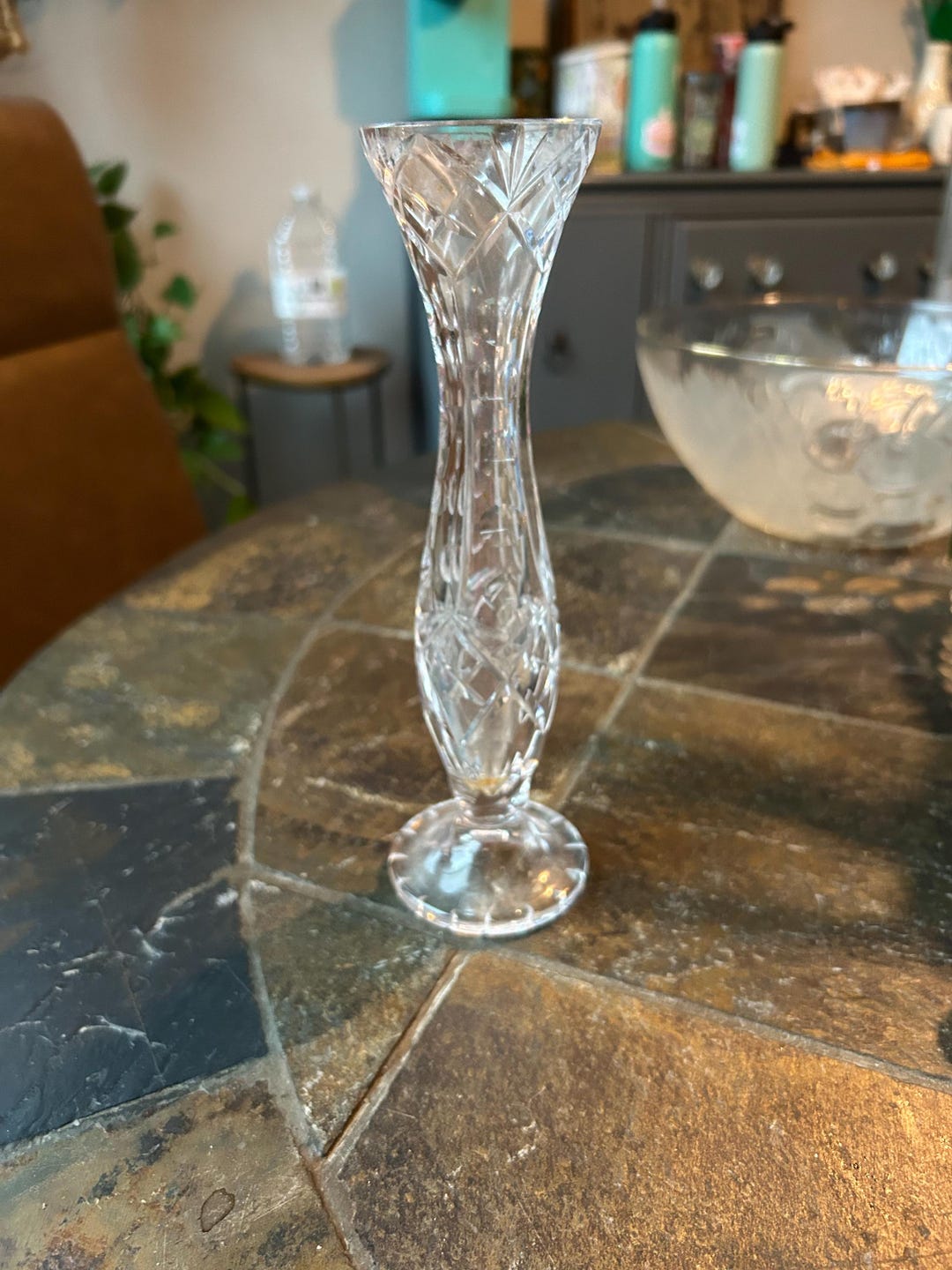 Vintage Empoli Genuine Lead Hand Cut Crystal Bud Vase Italy - Etsy