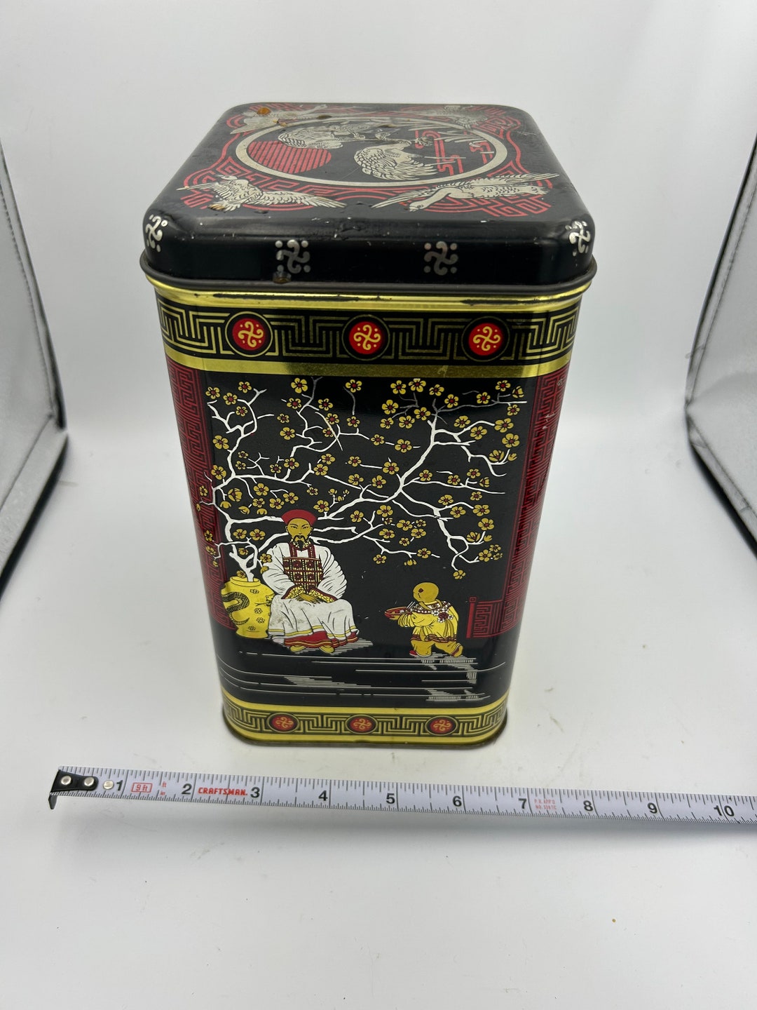 Large Size Japanese Style Tea Tin Vintage - Etsy