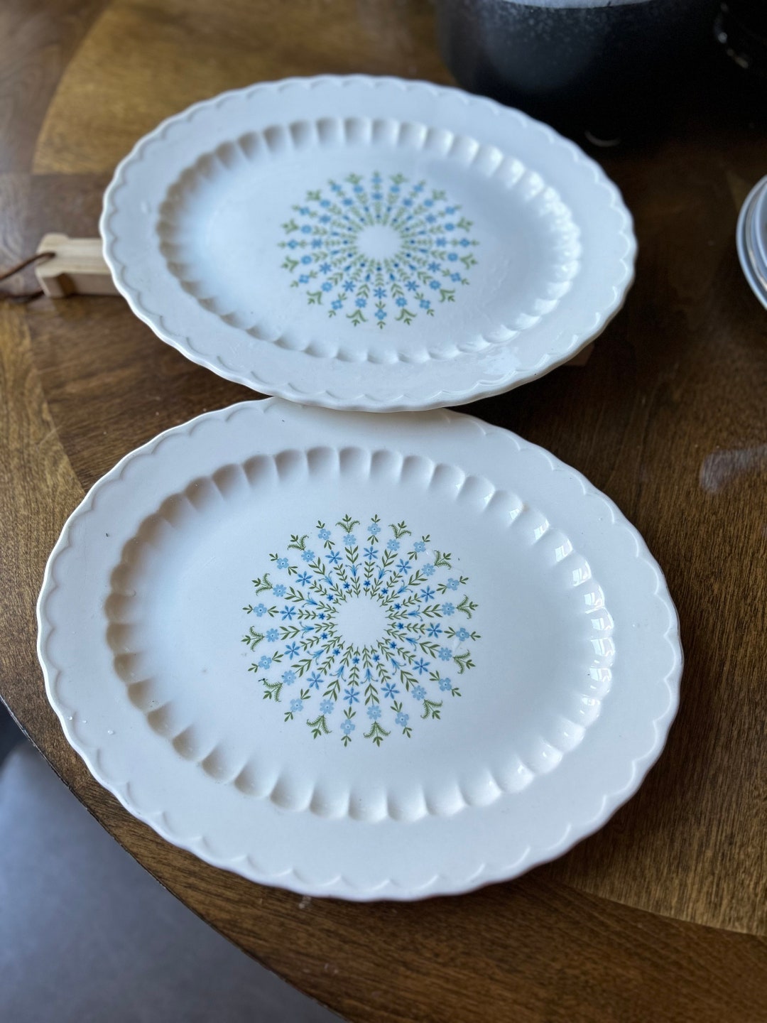 Vintage Set of 2 Large Serving Platters Edwin Knowles Dolly Madison ...