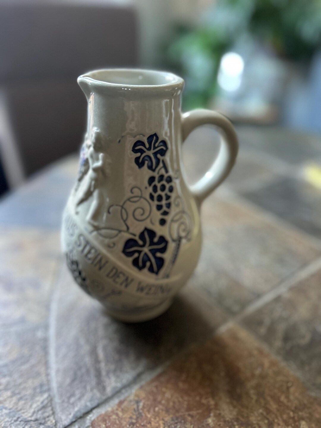 Vintage German Pottery Wick Werke Stoneware Wine Jug Pitcher - Etsy