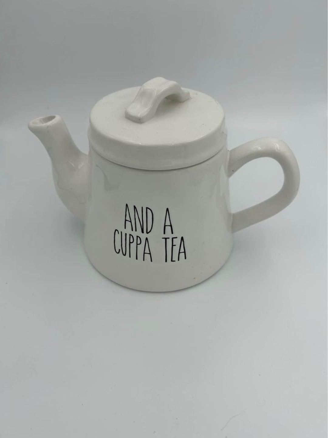 Vintage White Ceramic Small Teapot Cuppa Tea - Etsy