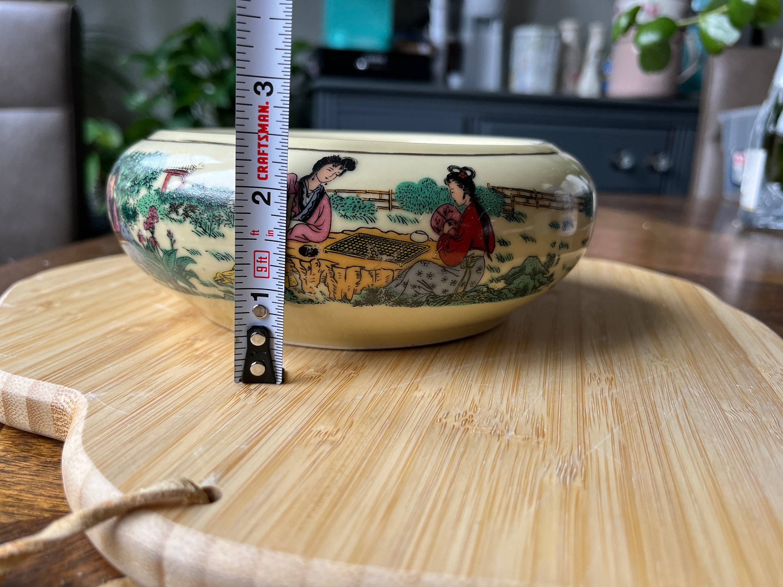 Vintage Asian Serving Bowl - Etsy
