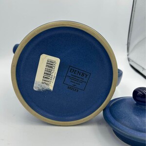 Vintage Denby Pottery England Reflex Teapot Coffee Pot Blue Never Used ...