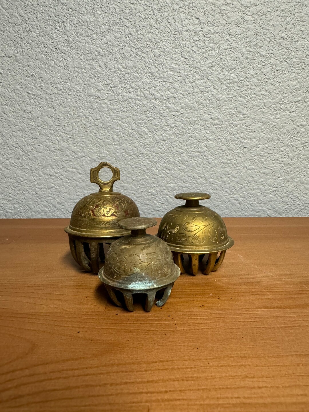 Beautiful Set of Three Brass Claw Bells Vintage Collection - Etsy