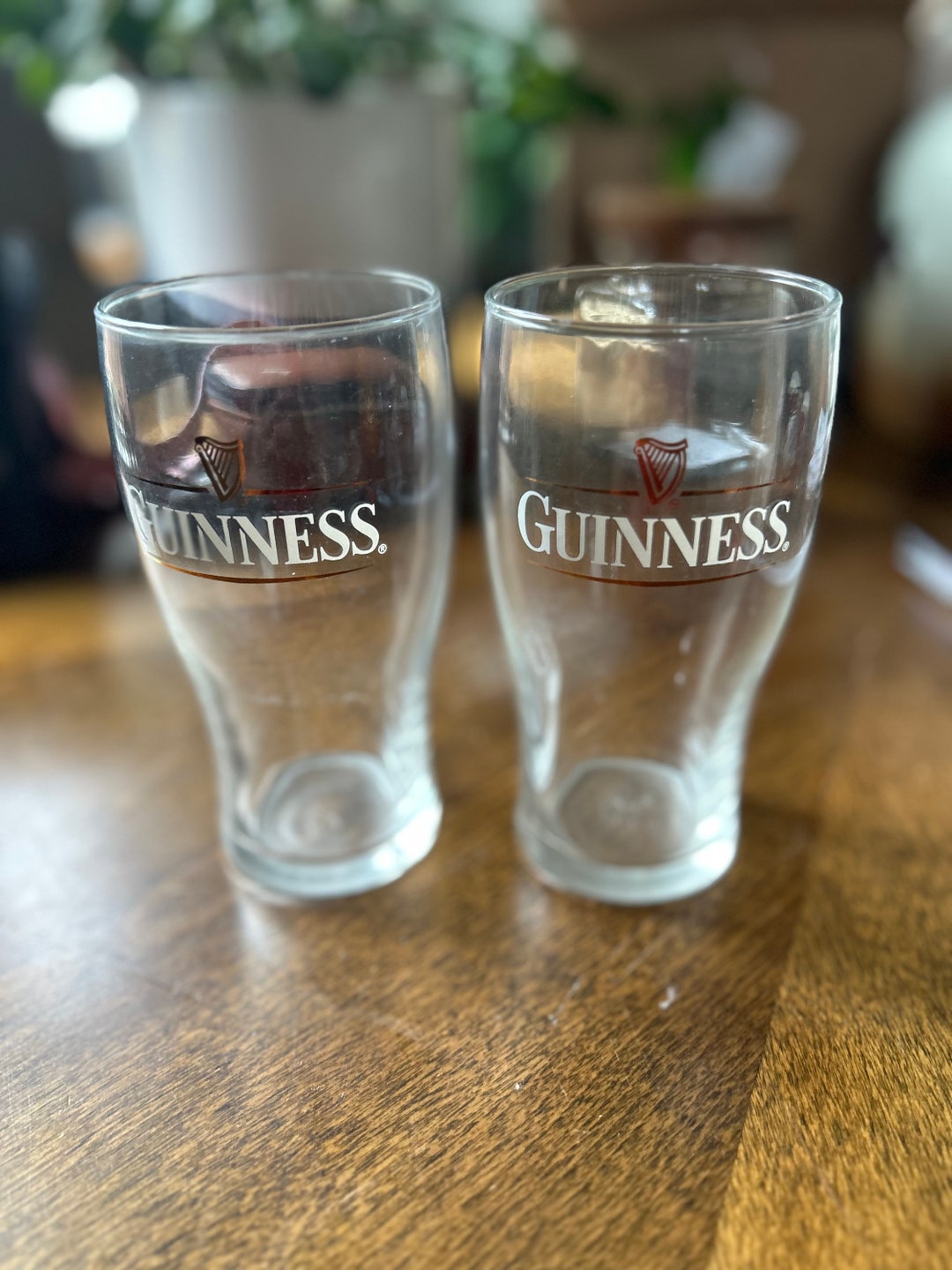 Set of 2 Vintage Guinness Pint Glasses Barware - Etsy