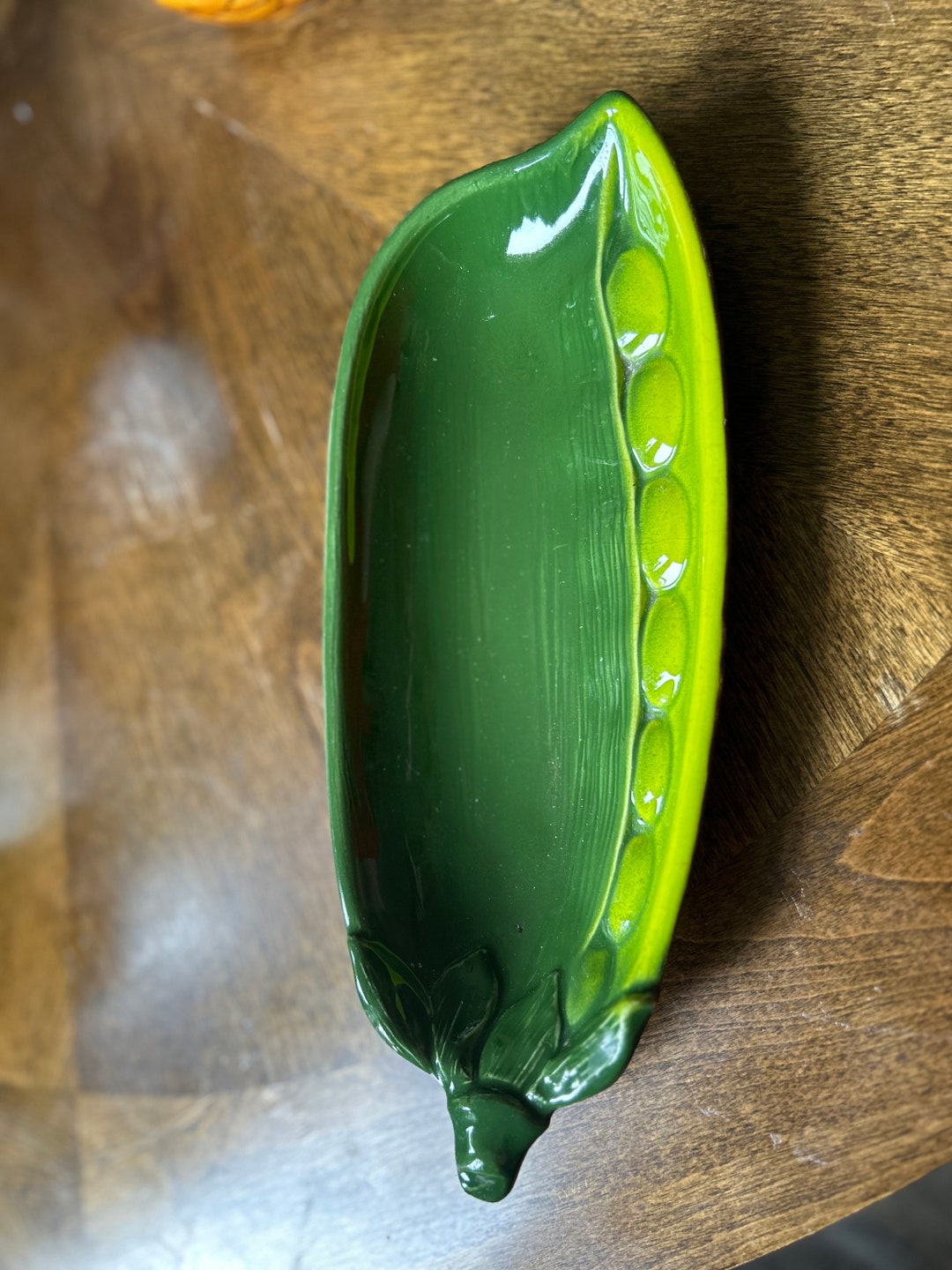 Vintage Ceramic Peas in a Pod Dish Hand Painted USA - Etsy