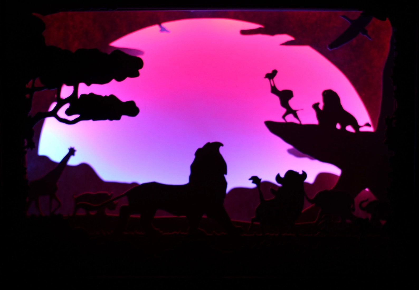 The Lion King Disney Shadow Box Christmas Gift Home Decor Wall Pop Art ...