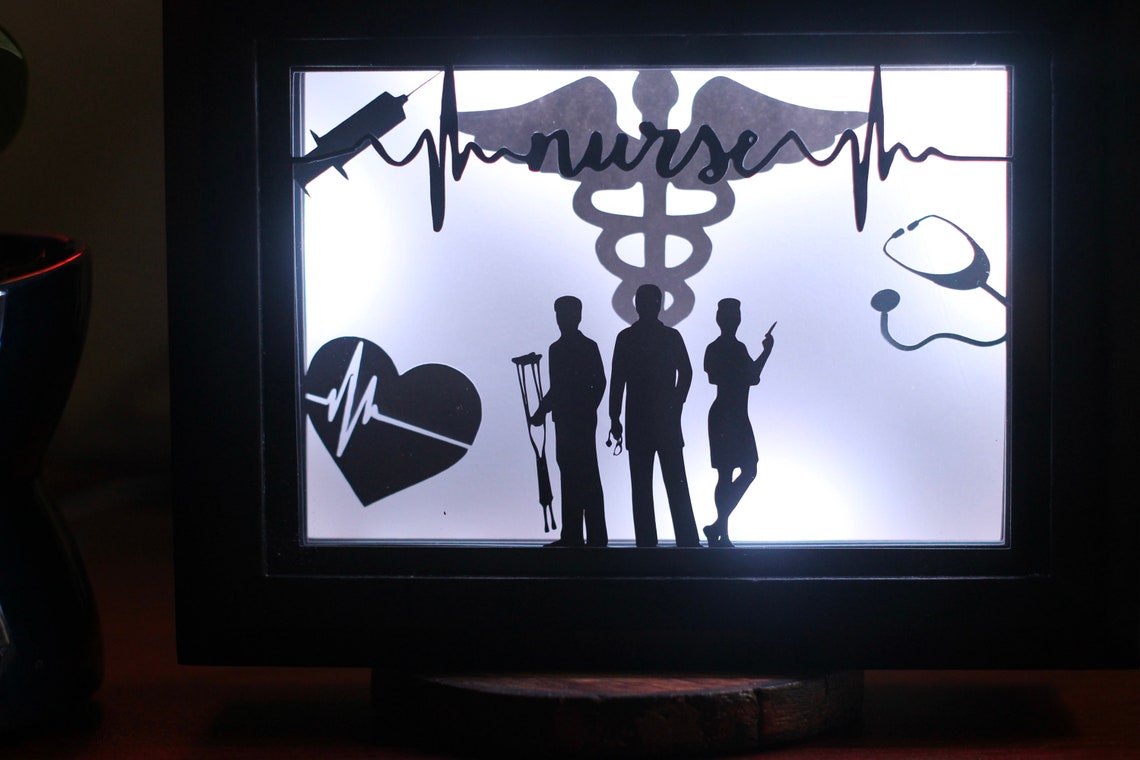 Nurse Shadow Box Christmas Hero Gift Home Decor Wall Decor - Etsy