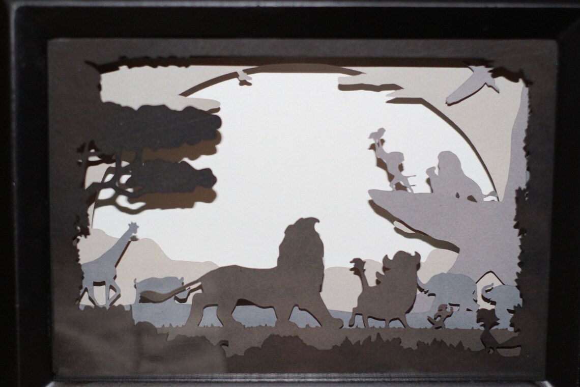 The Lion King Disney Shadow Box Christmas Gift Home Decor Wall Pop Art ...