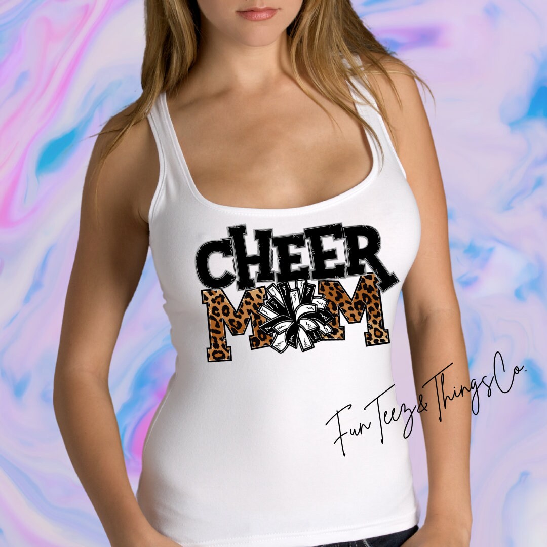 Cheer Mom Tank Top Cheetah Print - Etsy