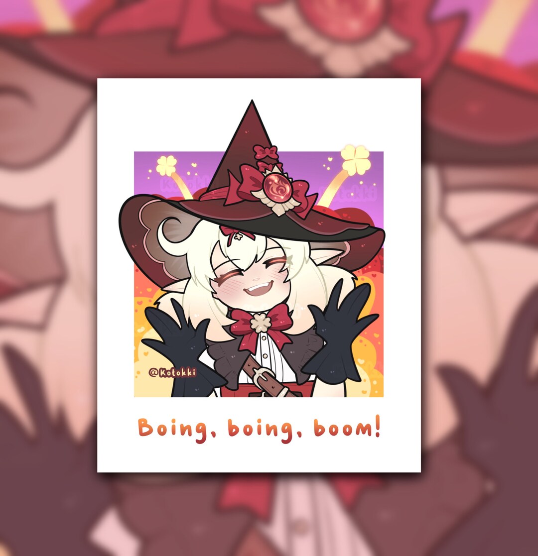 Art Print - Genshin Impact Klee, Card Box and Gift, Print Wall Art ...